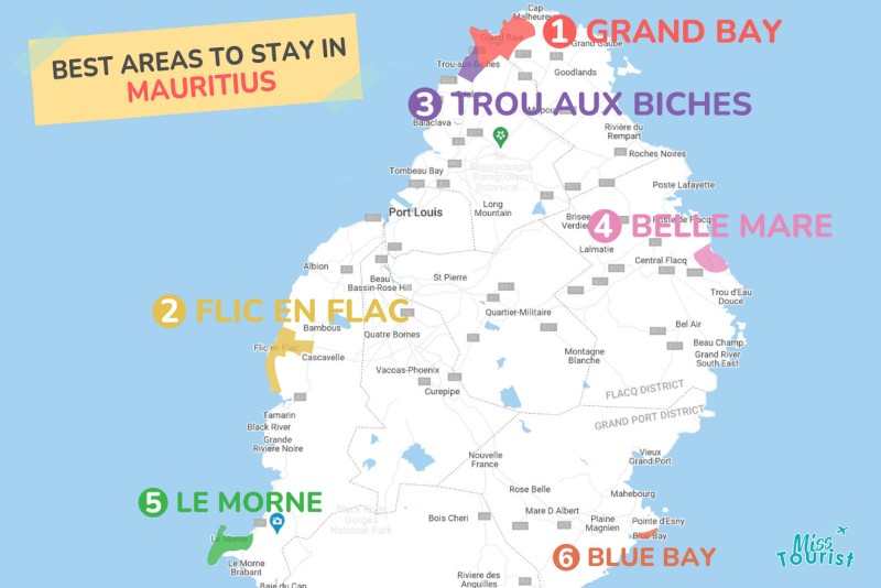 6 Areas Where to Stay in Mauritius - for Any Interest